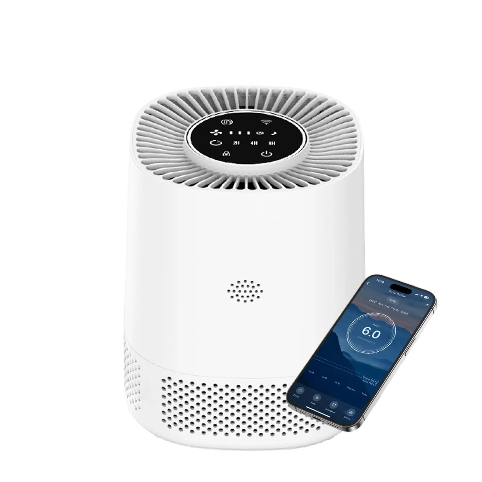 Smart Air Purifier With 3-stage Filtration Ionization Technology And P ...